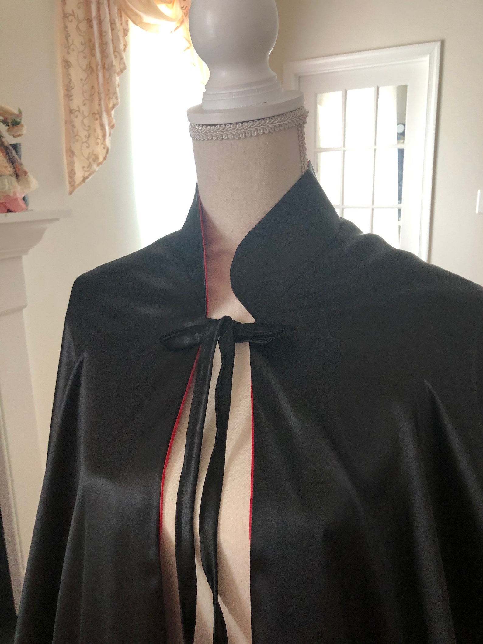 Halloween LONG CAPE | Red/black | Multiple Colors Available | Adult ...