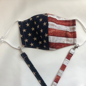 4th of July Patriotic Face Mask | 3 Layers W/filter Pocket | Removble ...