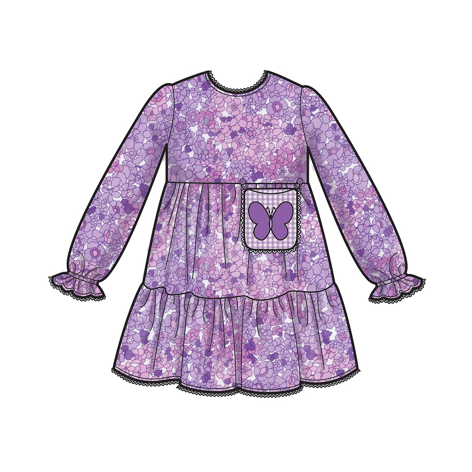 Simplicity Pattern S9024 Children's Dress With Pocket | Etsy