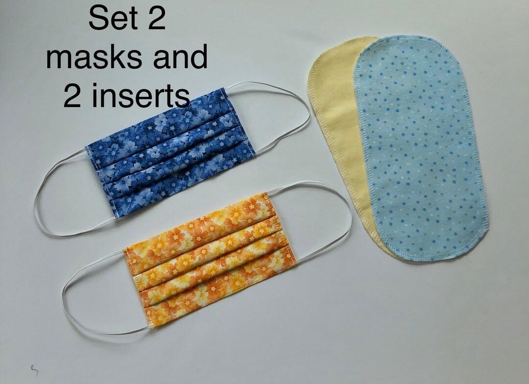 ADULT FACE MASKS Sets W/ Inserts Ready to Ship Handmade - Etsy