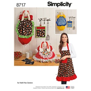 Simplicity Pattern 8717 Kitchen Accessories and Apron - Etsy