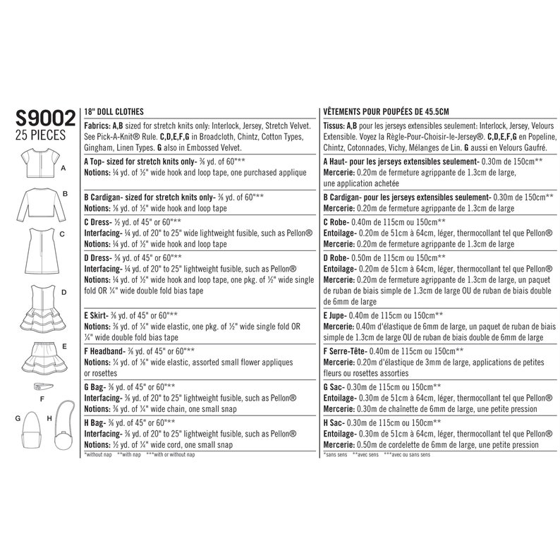 Simplicity Pattern S9002 18 Doll Clothes - Etsy