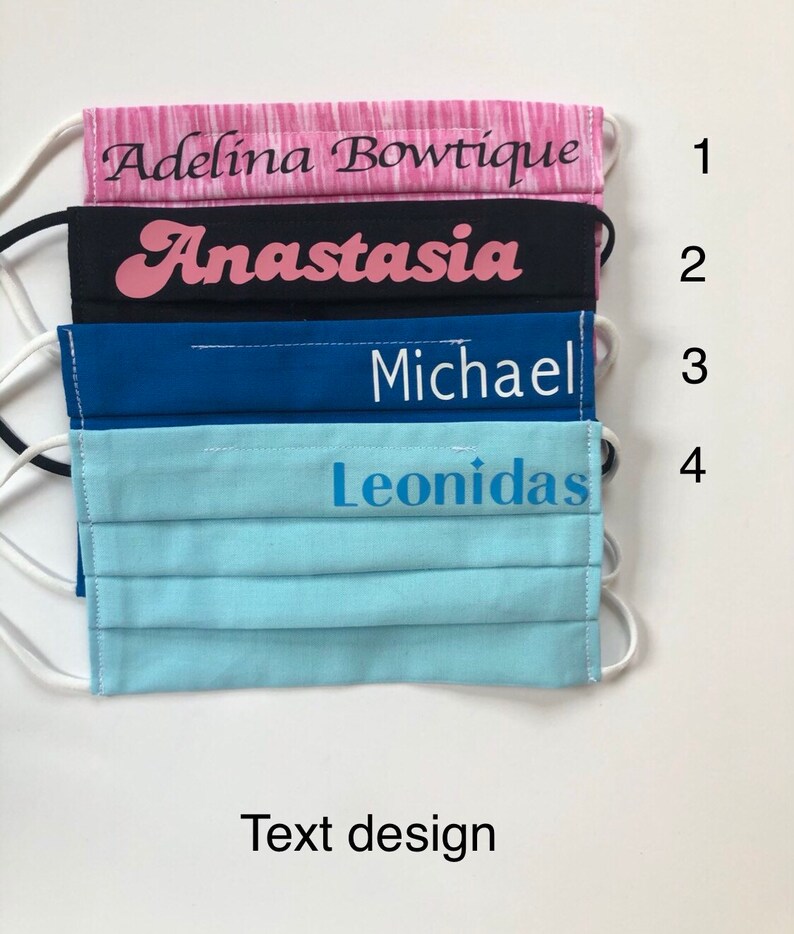 PERSONALIZED CUSTOM NAME Adult/kid Face Mask Custom Face - Etsy