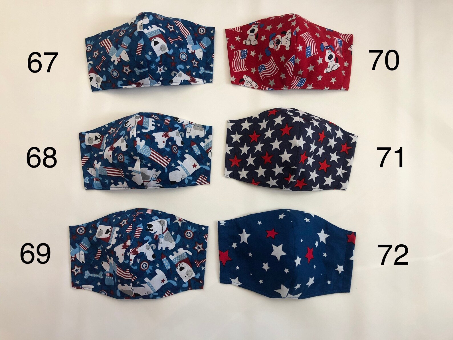 4th of July Patriotic Face Mask 3 Layers W/filter Pocket - Etsy