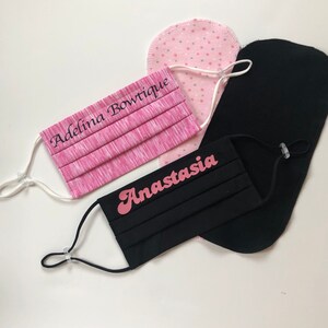 PERSONALIZED CUSTOM NAME Adult/kid Face Mask Custom Face Mask 2 Layer ...