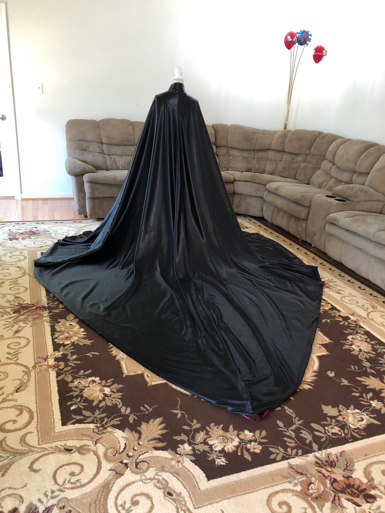 Halloween LONG CAPE | Red/black | Multiple Colors Available | Adult ...