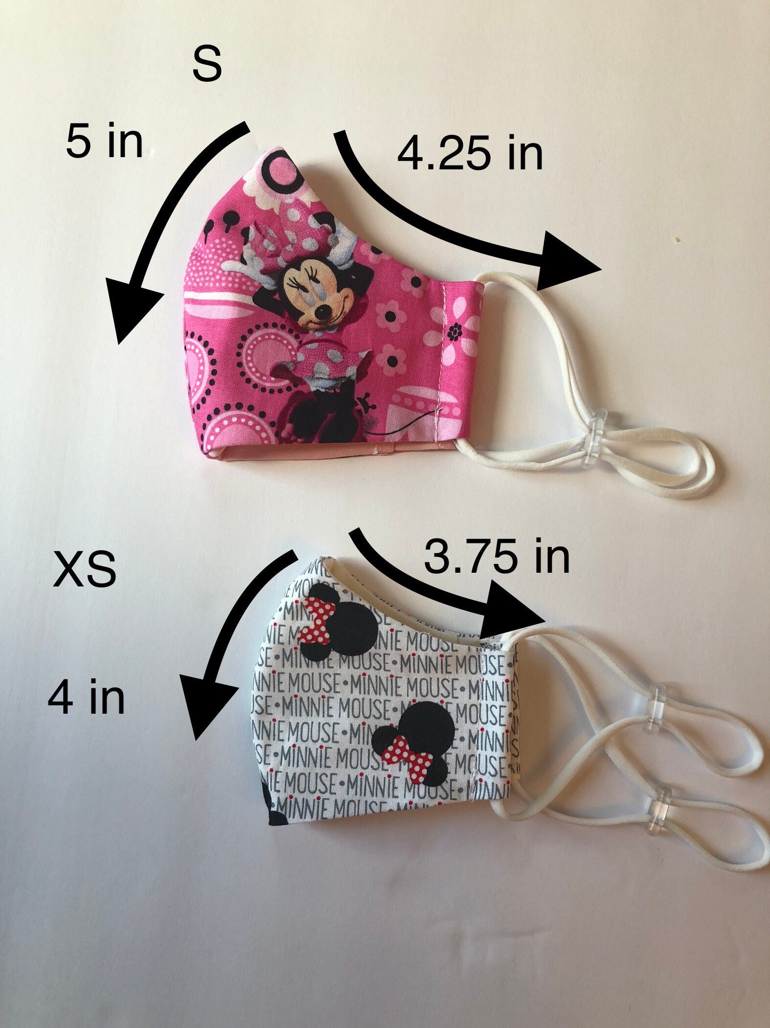 Minnie Mouse Face Mask 3 Layers W/ Filter Pocket Removable | Etsy