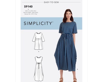 Simplicity Sewing Pattern S9140 Misses' Relaxed Pullover Dress - Etsy