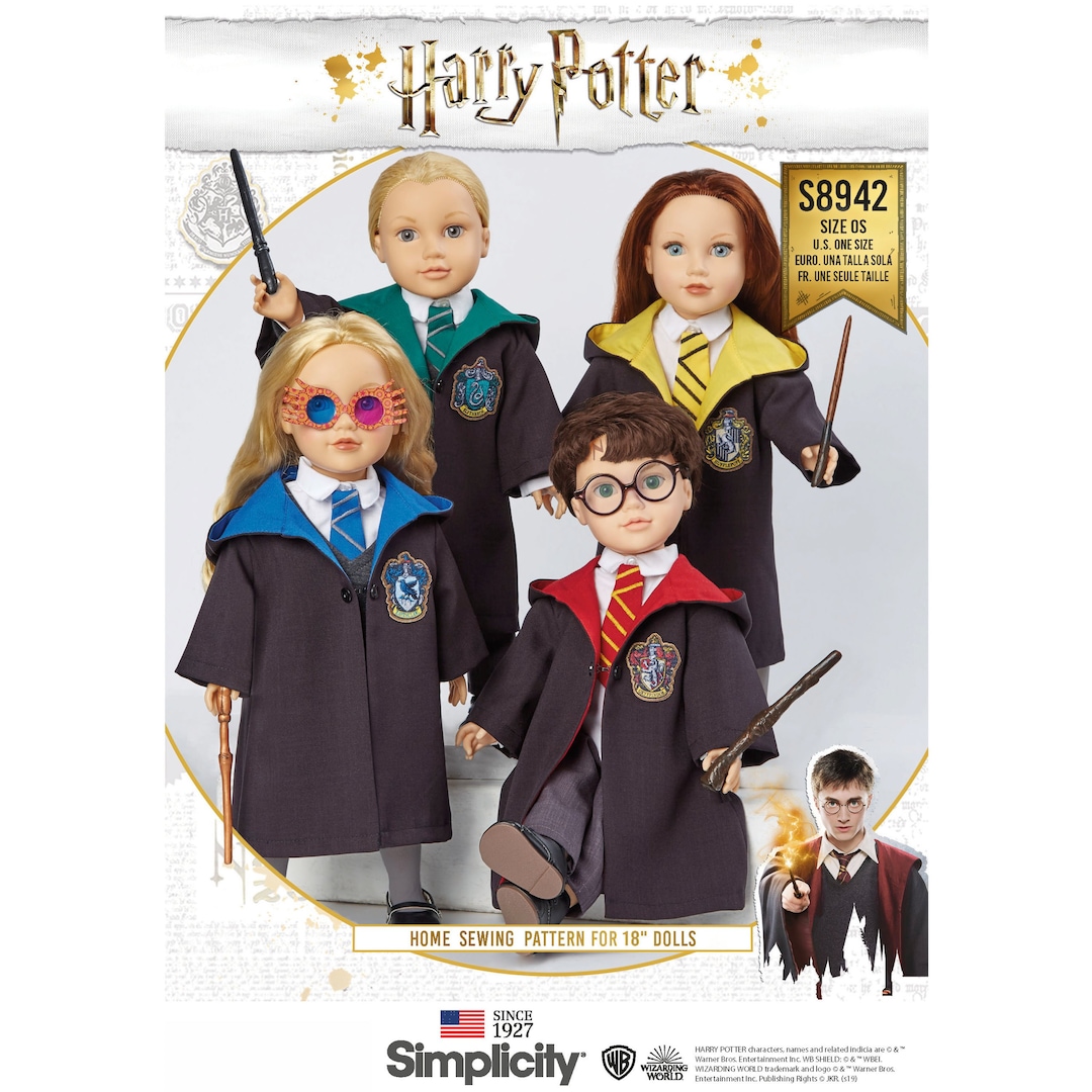 Simplicity Pattern S8942 Harry Potter Doll Clothes - Etsy
