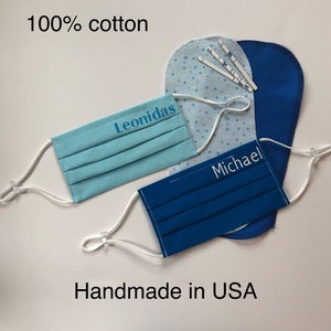 PERSONALIZED CUSTOM NAME Adult/kid Face Mask Custom Face Mask 2 Layer ...