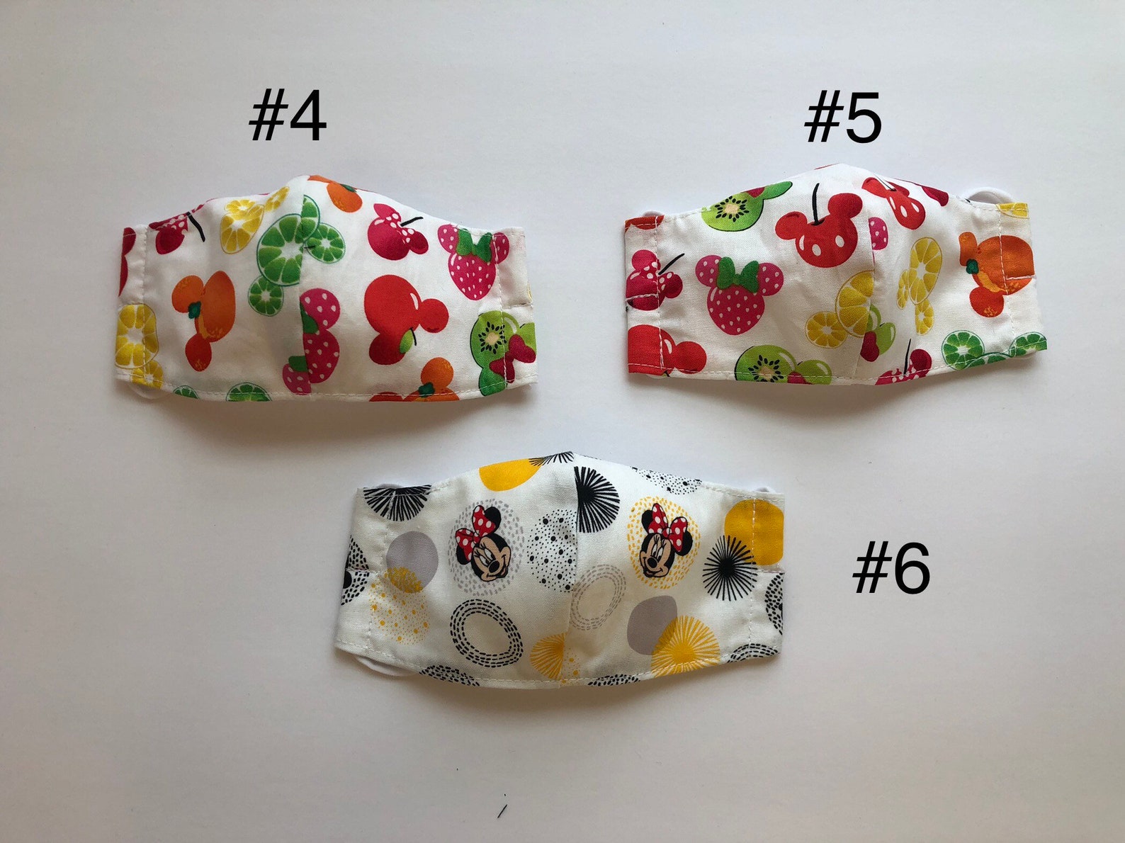 Minnie Mouse Face Mask 3 Layers W/ Filter Pocket Removable | Etsy