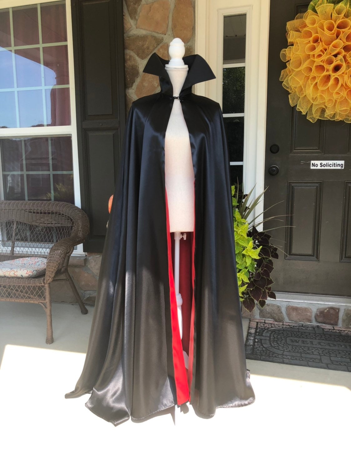 Halloween Vampire Dracula Costume Red/black Cape Adult - Etsy Canada
