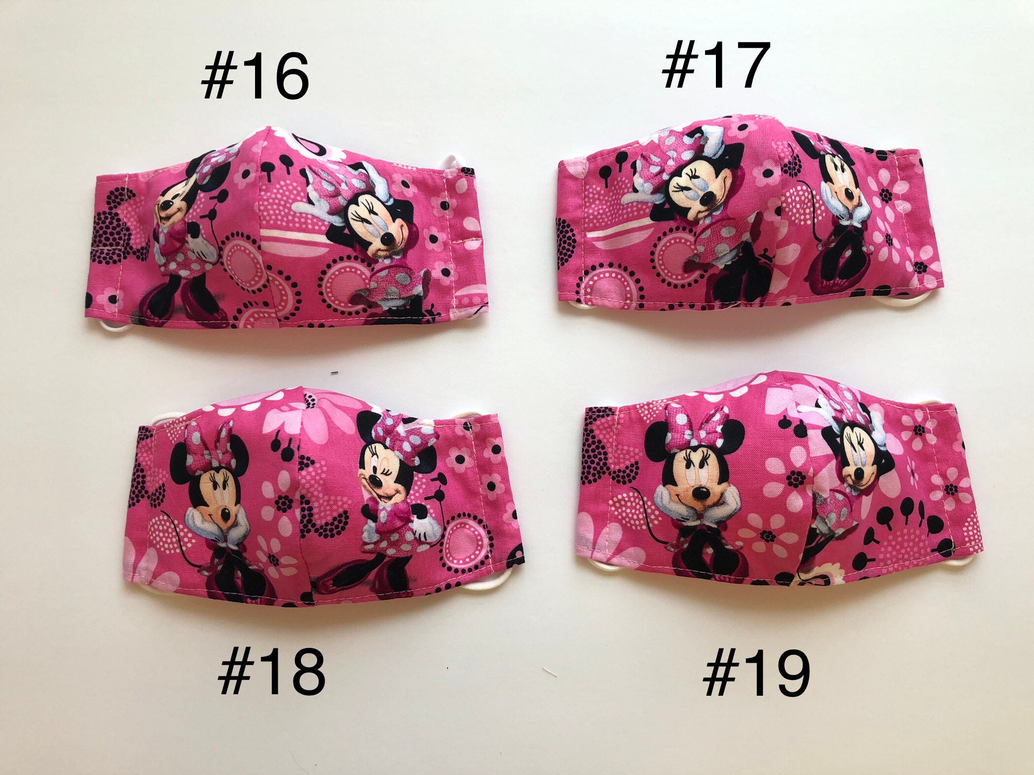 Minnie Mouse Face Mask 3 Layers W/ Filter Pocket Removable | Etsy