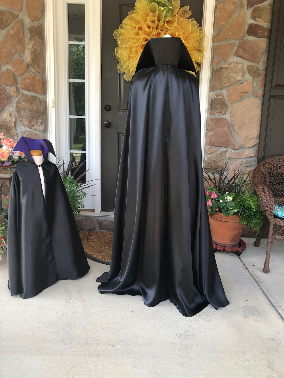 Maleficent Halloween Costume Cape Adult Kids Half Circle | Etsy UK