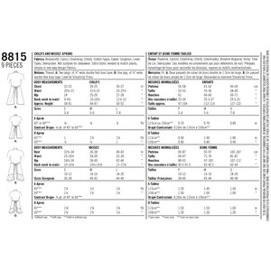 Simplicity Pattern 8815 / R11060 Children's and Misses' Aprons - Etsy