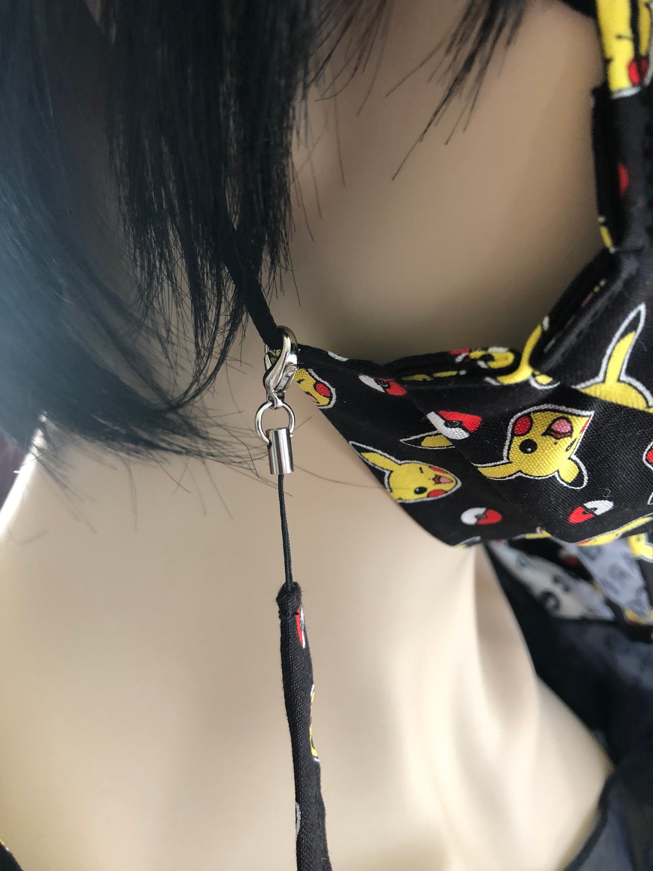 Adult / Kid PIKACHU FACE MASK W/ Pocket Ready to Ship - Etsy UK