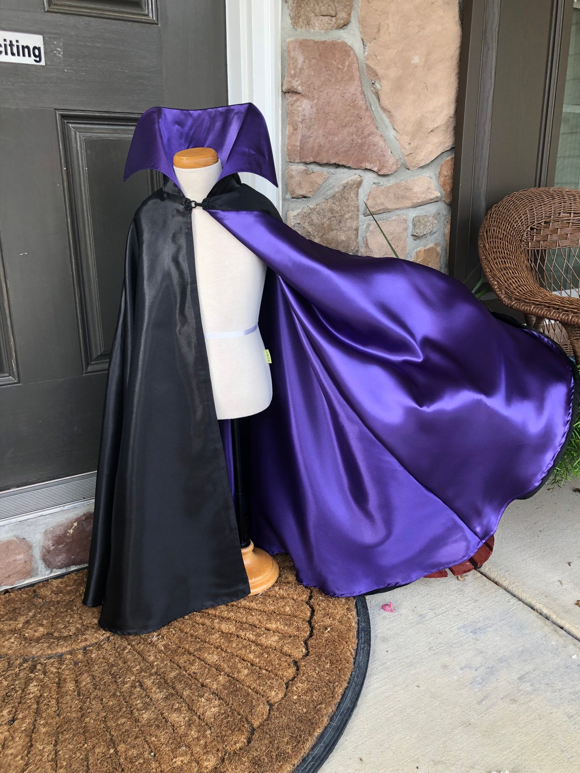 Maleficent Halloween Costume Cape Adult Kids Half Circle | Etsy UK