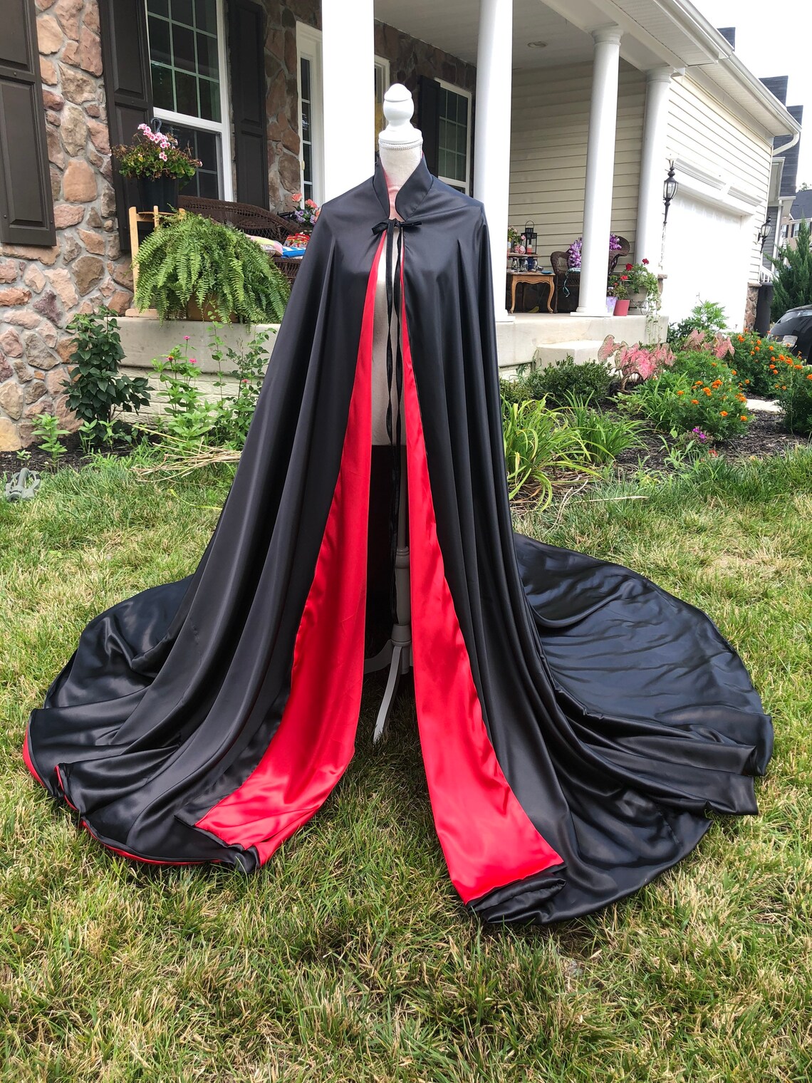 Halloween LONG CAPE Red/black Multiple Colors Available - Etsy