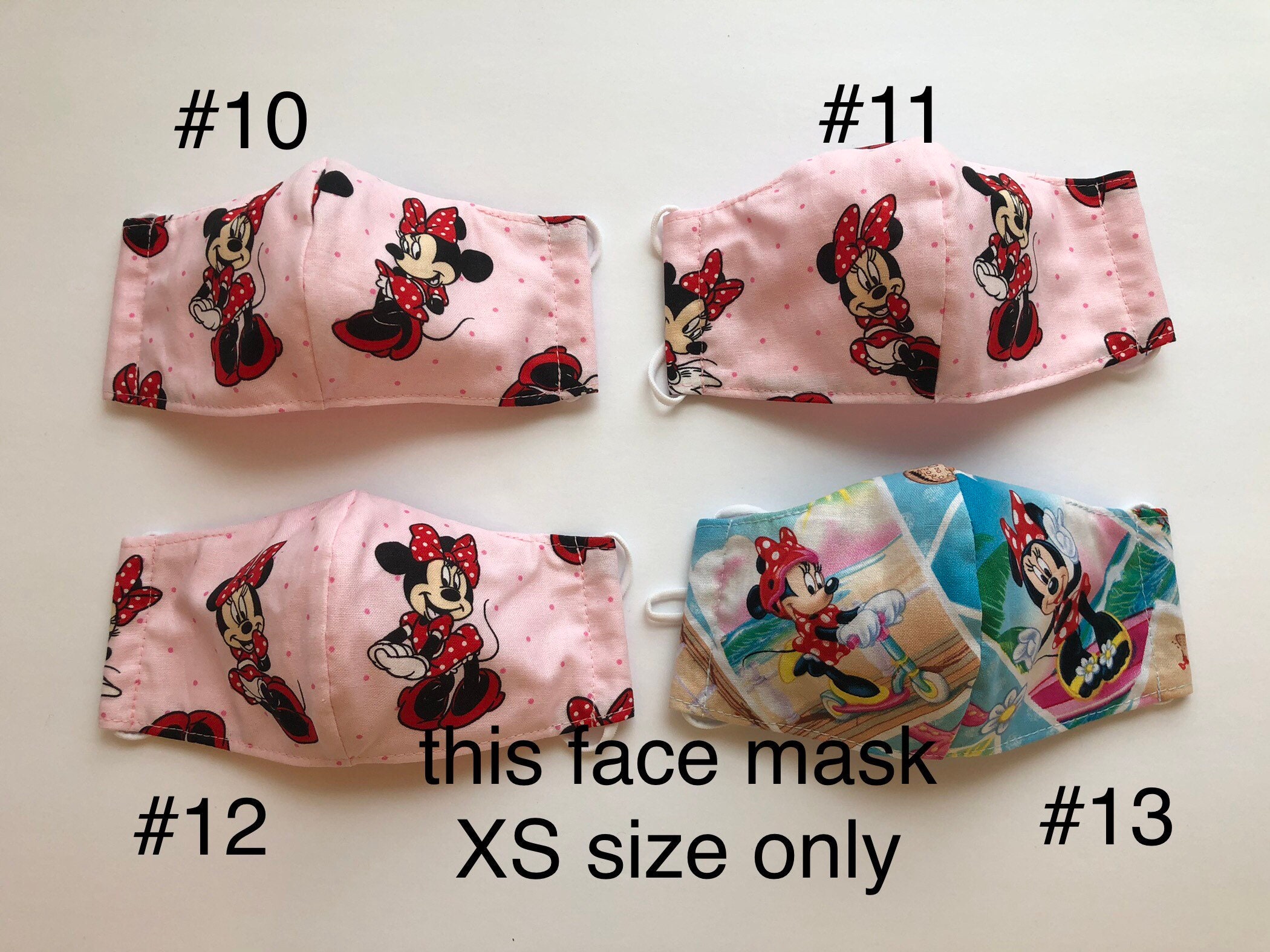 Minnie Mouse Face Mask 3 Layers W/ Filter Pocket Removable | Etsy