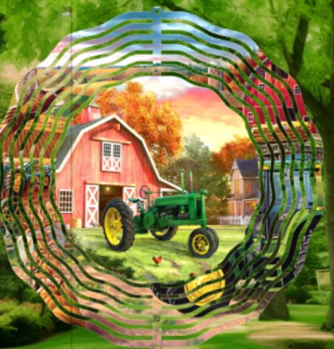 Barn & Tractor Wind Spinner - Etsy