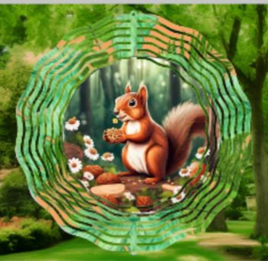 Squirrel Wind Spinner - Etsy