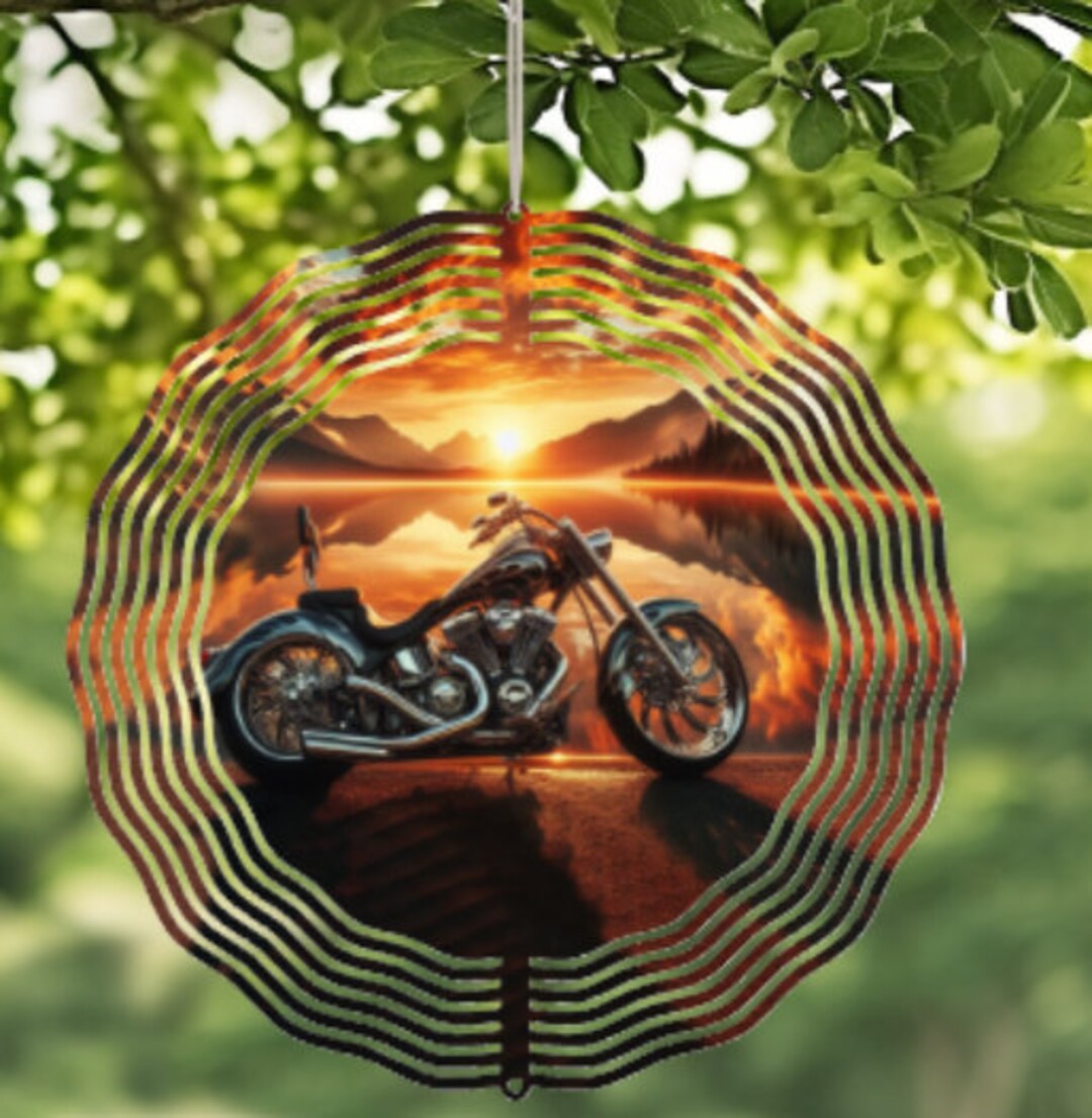 Motorcycle Wind Spinner - Etsy
