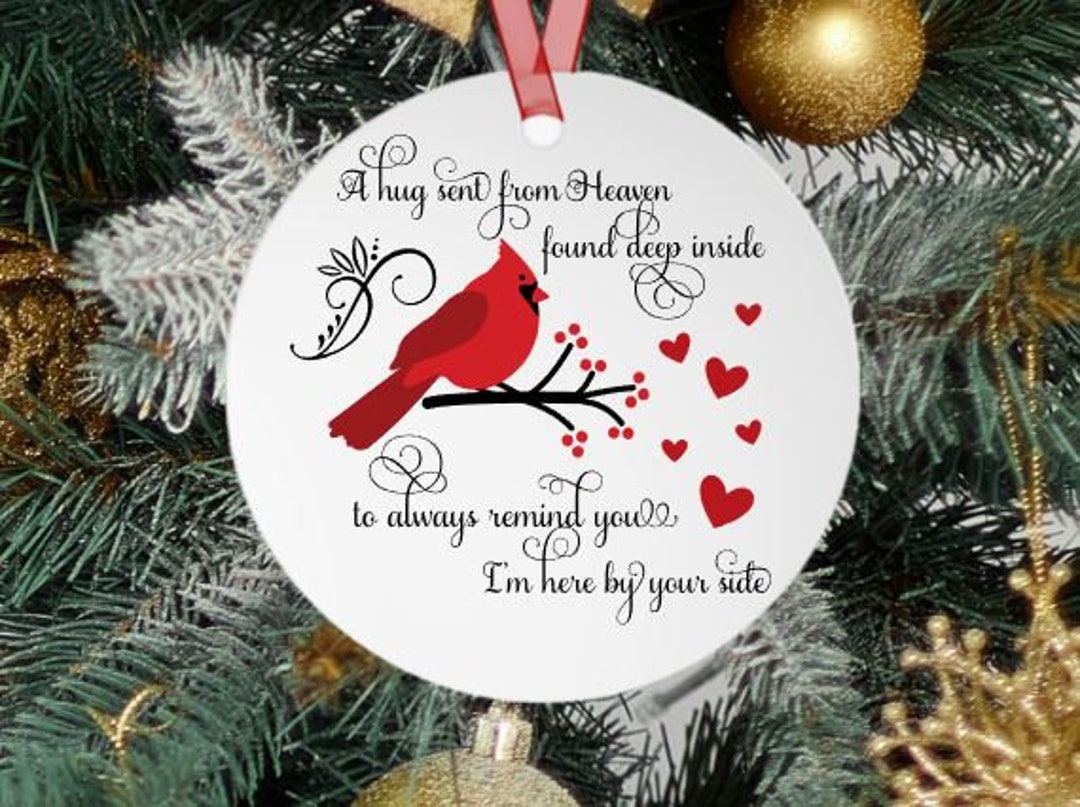 Hug From Heaven With Cardinal Ornament - Etsy
