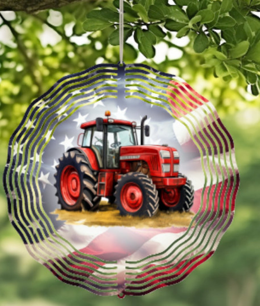 Red Tractor Wind Spinner - Etsy