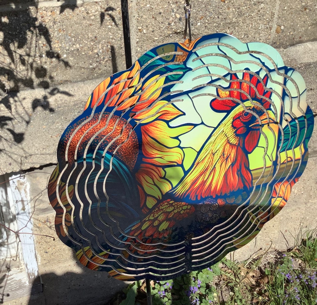 Rooster Wind Spinner - Etsy
