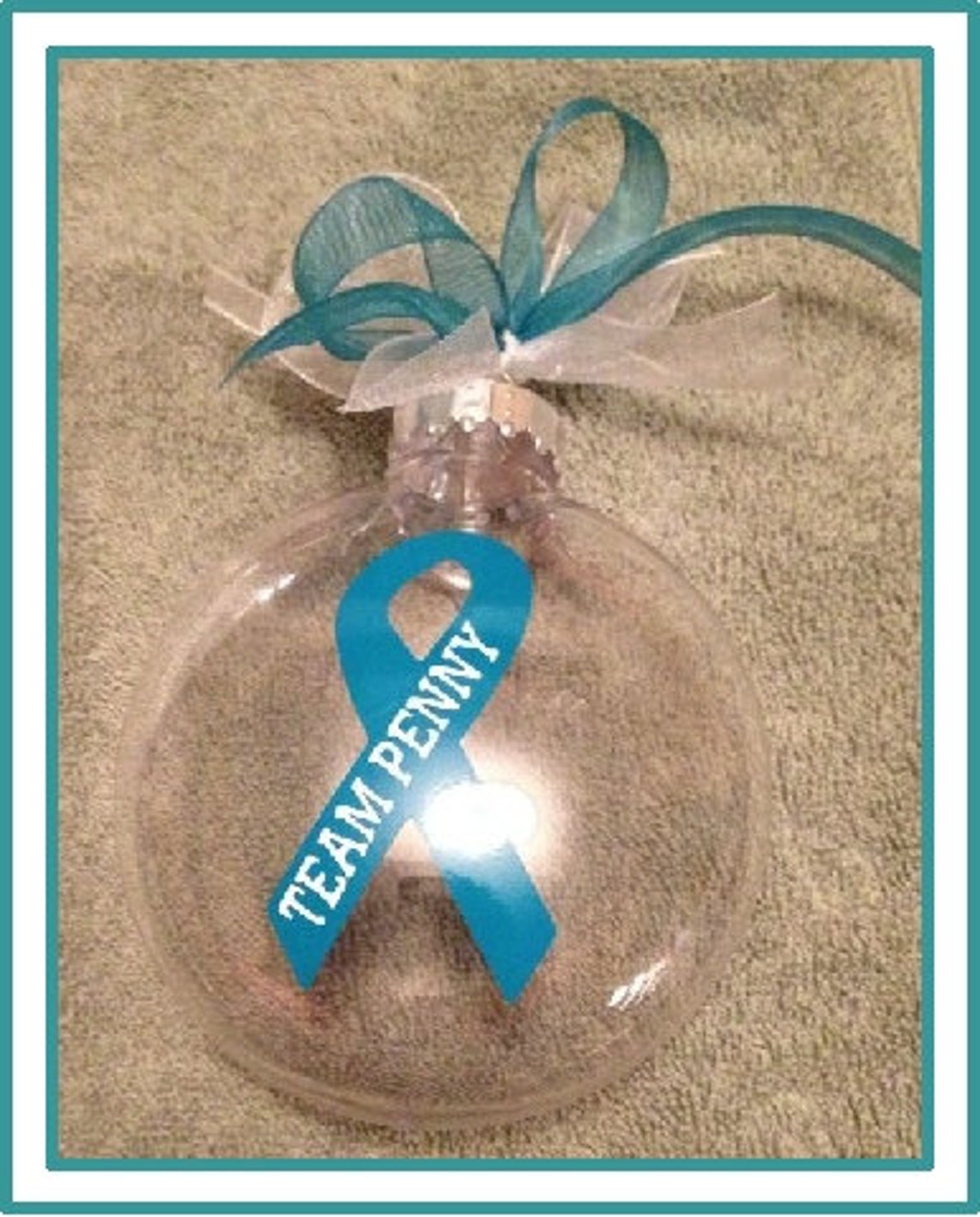 Ovarian Cancer Ribbon Ornament - Etsy