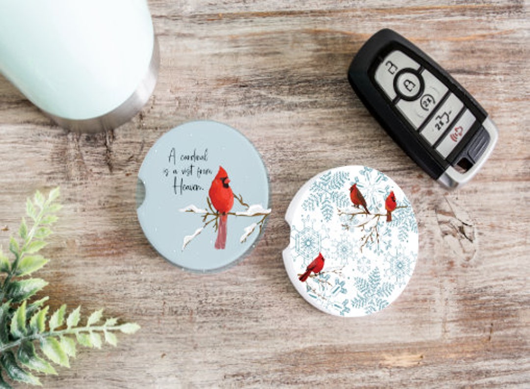 Cardinal Visitor From Heaven Car Coasters - Etsy