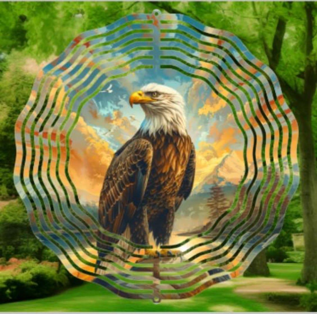 Eagle Sunset Wind Spinner - Etsy