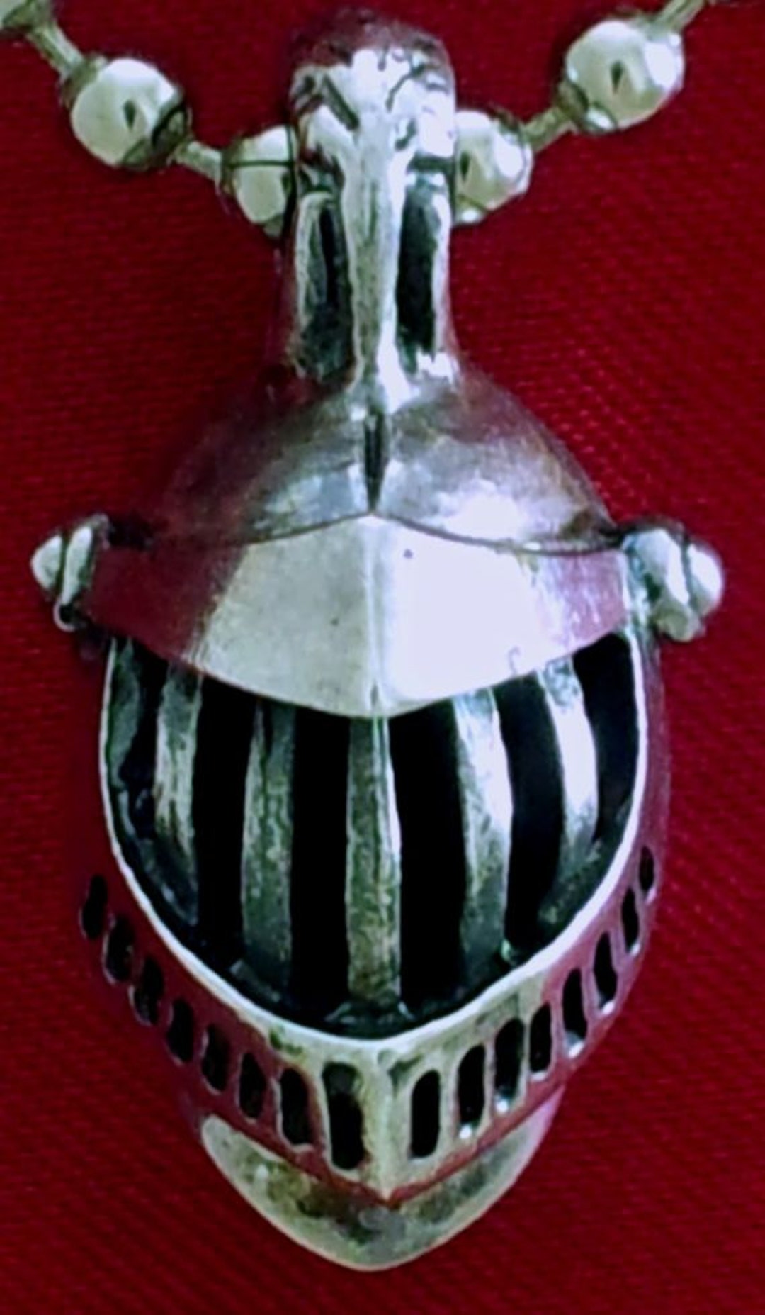 Heavy Sterling Silver KNIGHT HEAD Pendant by Star Knights Jewelry USA ...