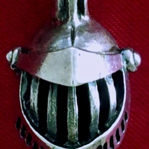 Heavy Sterling Silver KNIGHT HEAD Pendant by Star Knights Jewelry USA ...