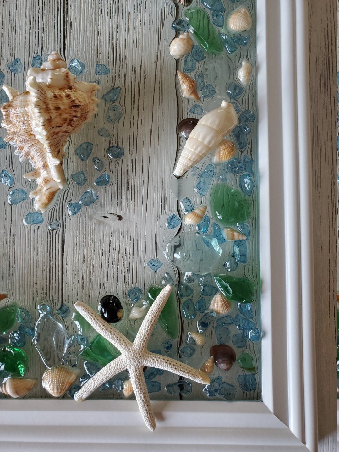 Beautiful Sea Glass Art for Your Wall or Tabletop, Consisting of ...