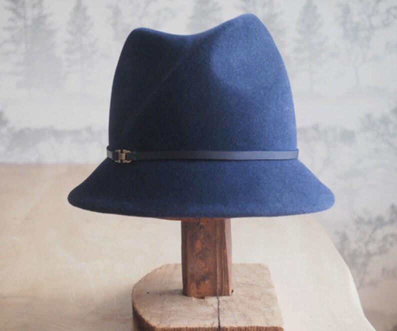 Agnes II: Assymetrical Fedora With Diagonal Crease in Front Crown and 2 ...