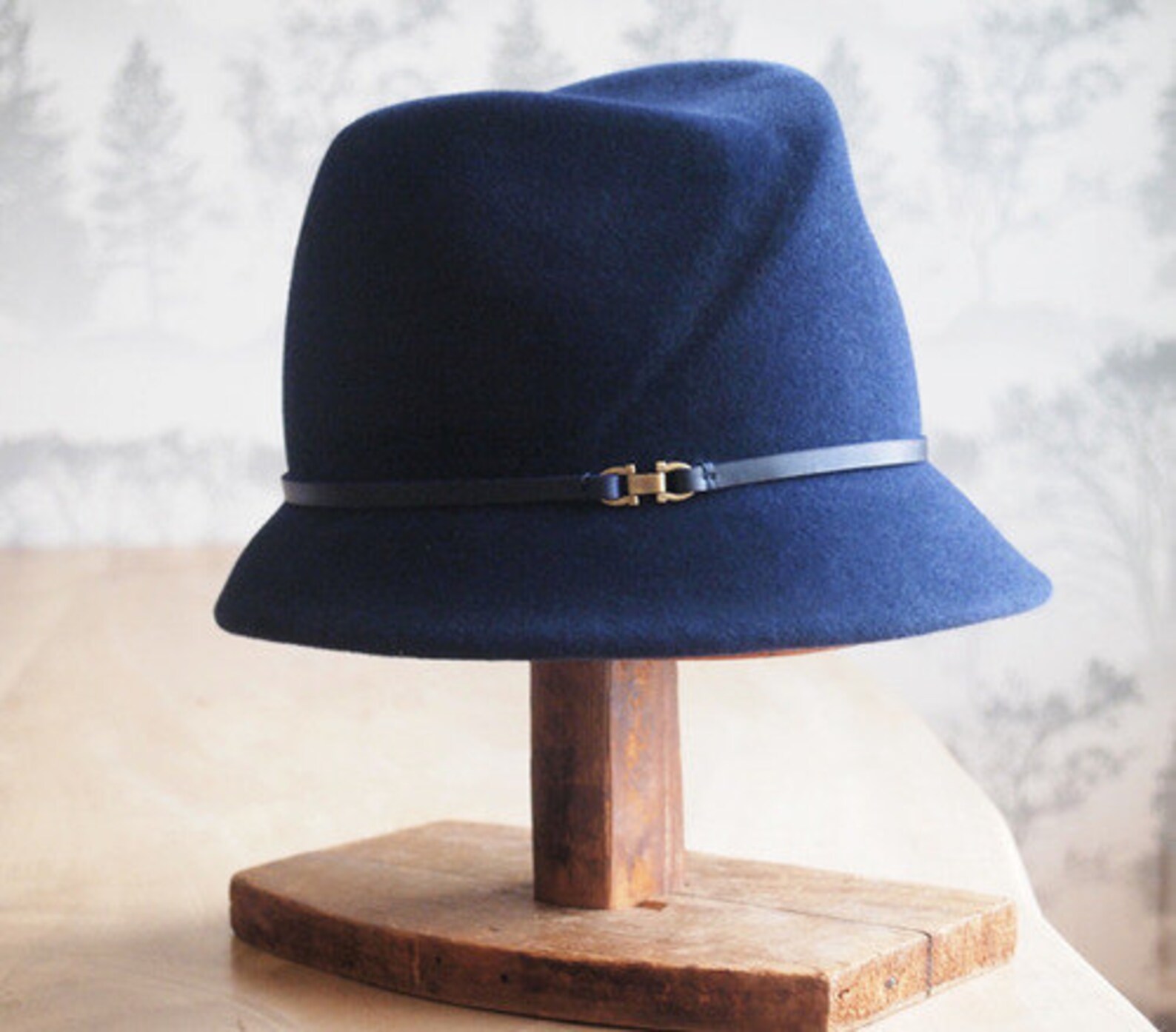 Agnes II: Assymetrical Fedora With Diagonal Crease in Front Crown and 2 ...