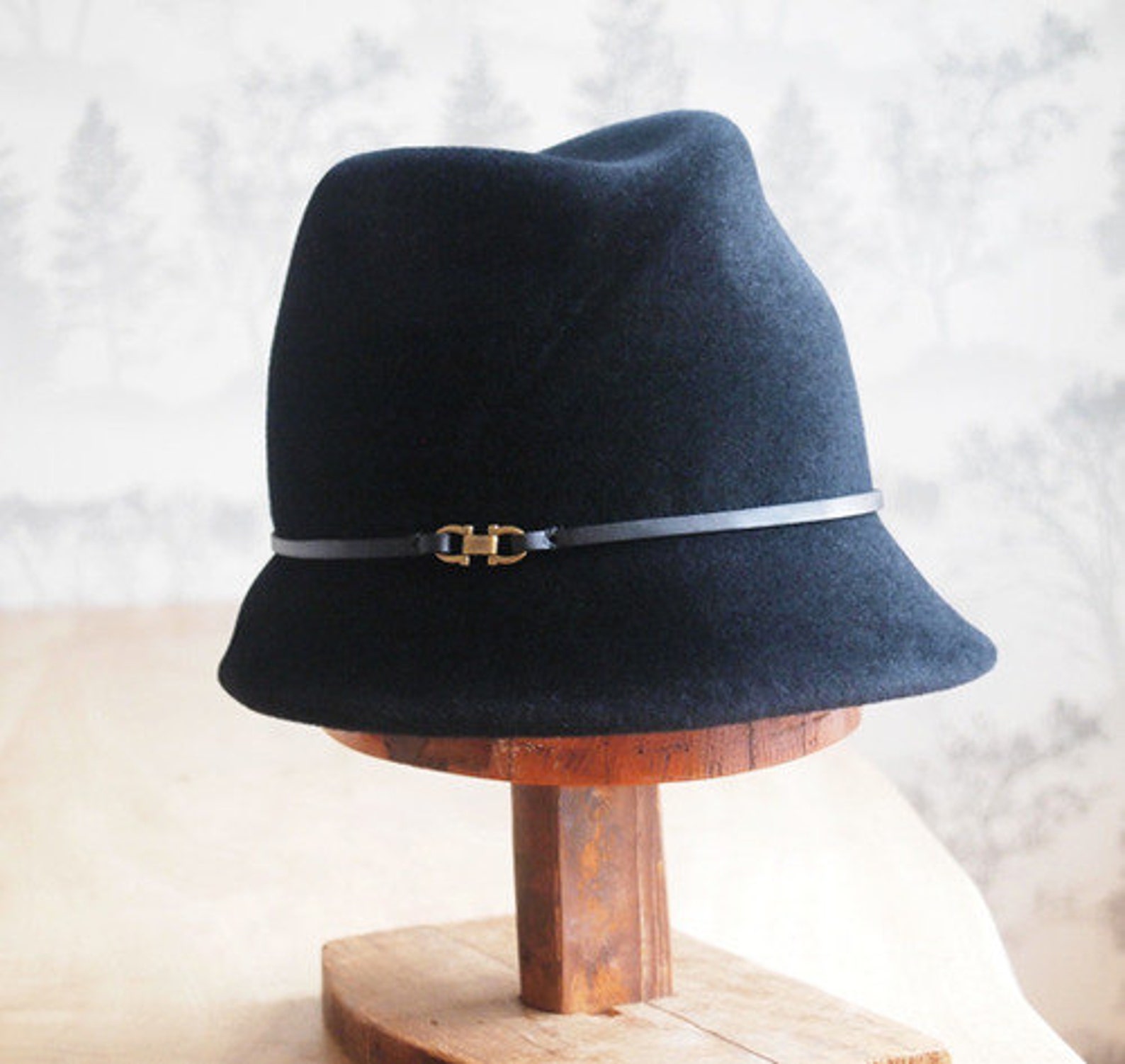 Agnes II: Assymetrical Fedora With Diagonal Crease in Front Crown and 2 ...