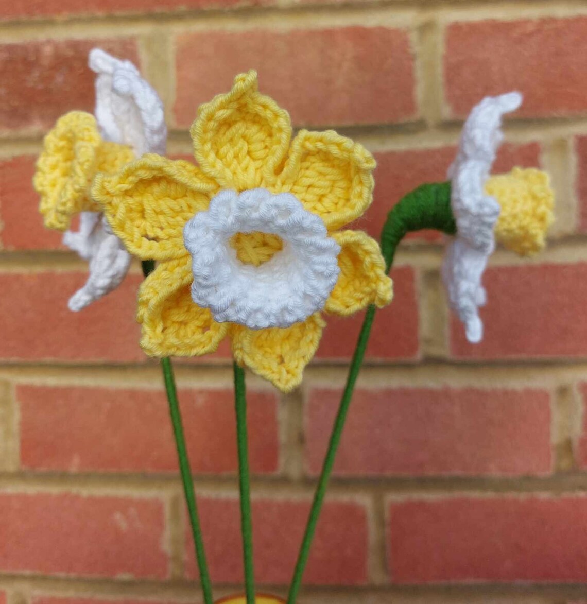 Crochet Daffodil Flower (LEFT-HANDED Pattern Only), (large) - Etsy