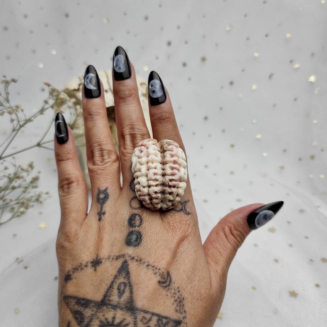 Hand Carved Human Brain Made of Antler - Etsy