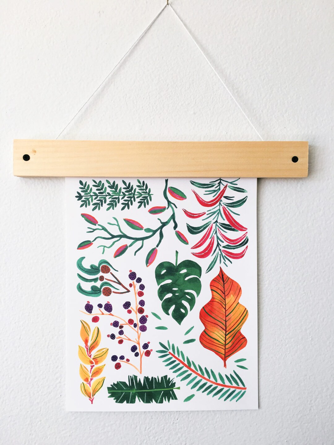 July Nature Collection Art Print - Watercolor Art - Etsy