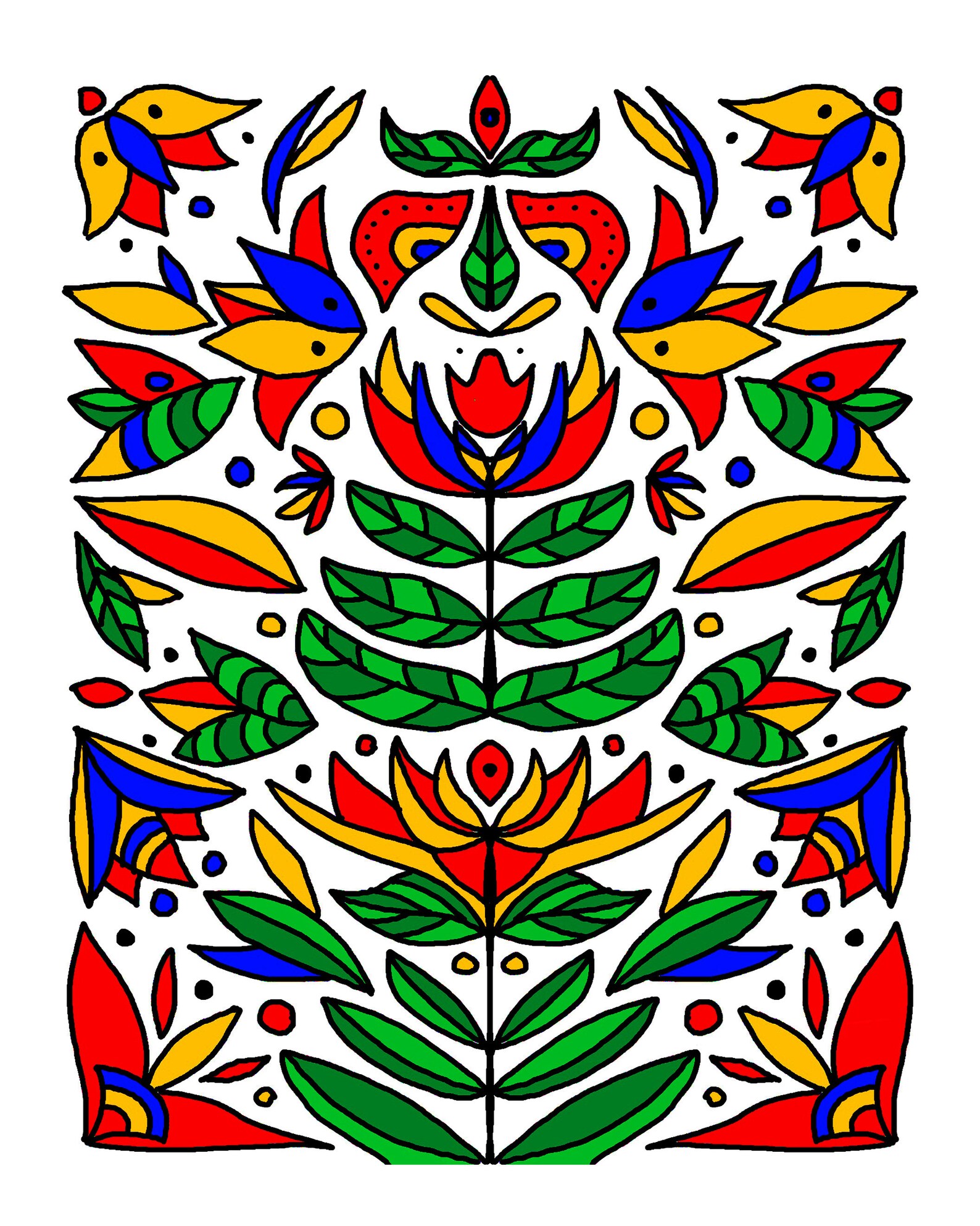 Scandinavian Floral Art Print | Etsy