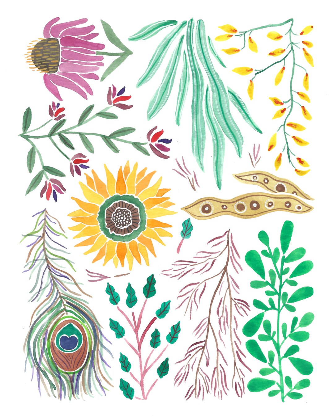 August Nature Collection Art Print - Etsy