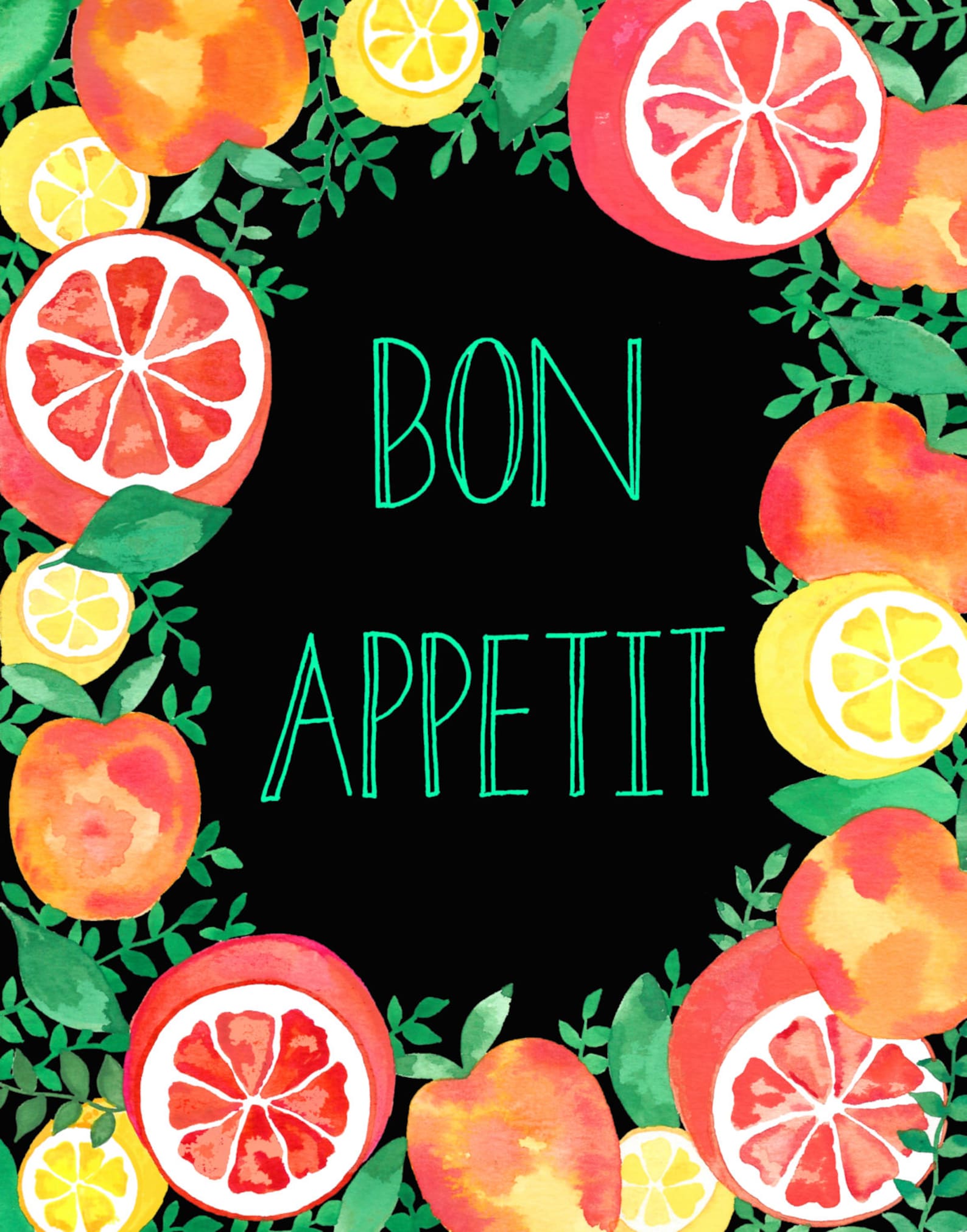 Bon Appetit Art Print | Etsy