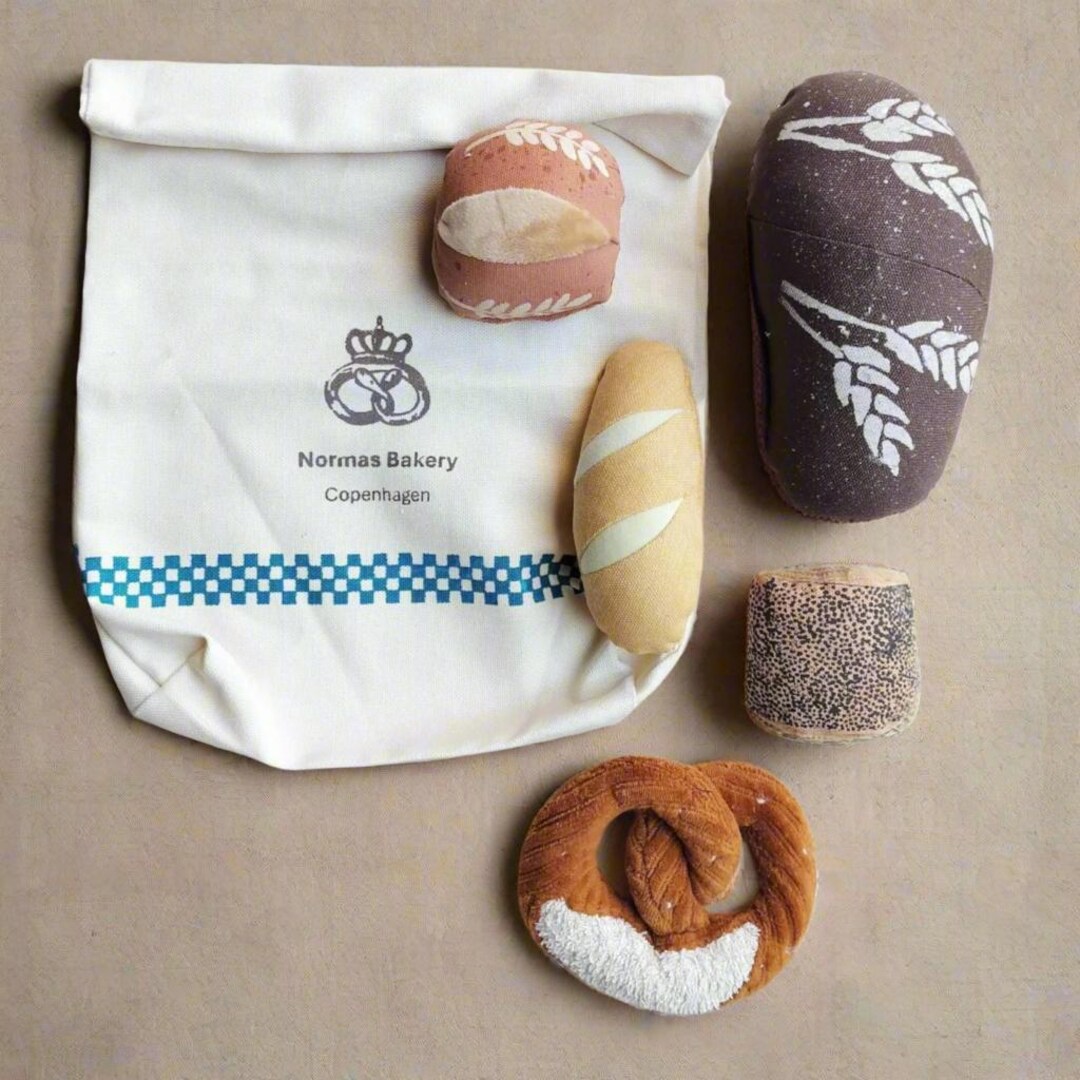 Handmade Pretend Bread Toy Set With Bakery Bag – Montessori Play Food ...