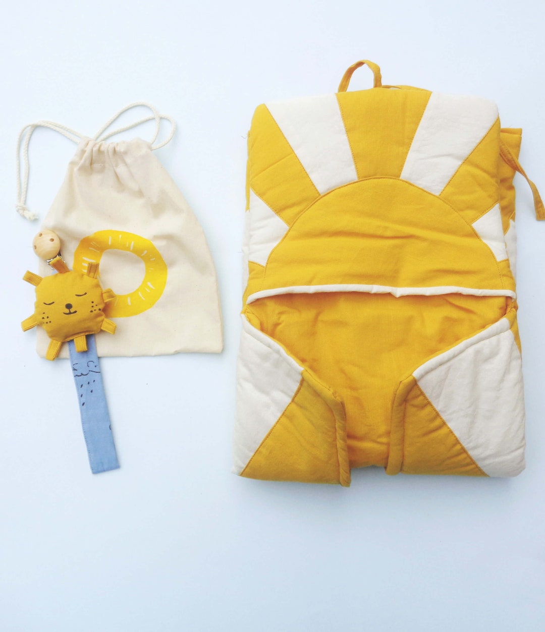 Baby Gift Happy Sun Changing Mat and Pacifier Clip. Prewashed - Etsy