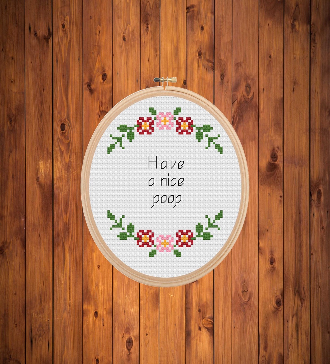 Have a Nice Poop | Cross Stitch Pattern | PDF Pattern - Etsy