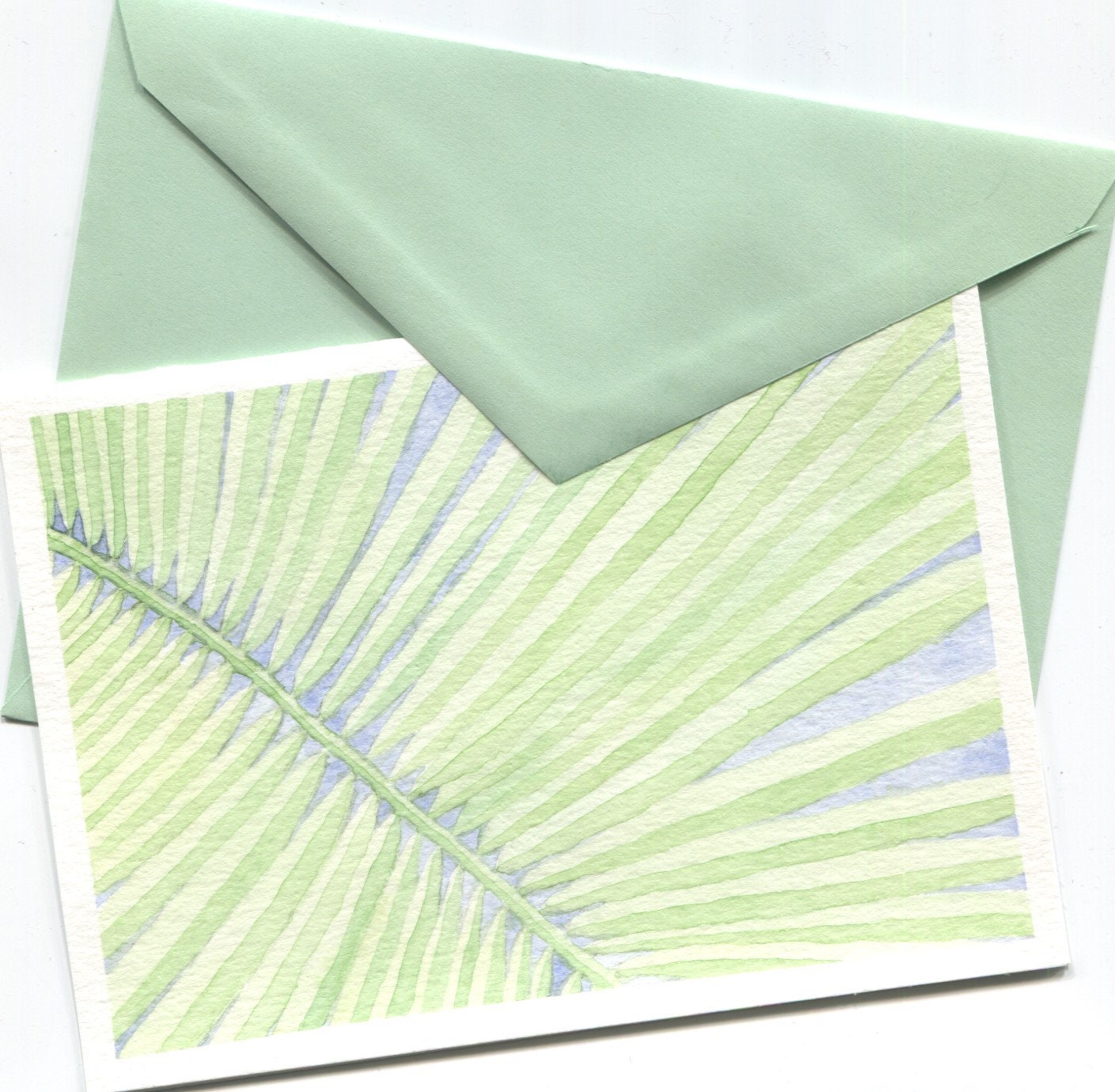 Palm Leaf Card - Etsy