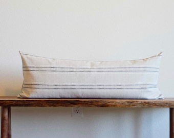 Gray Stripe Pillow | Etsy