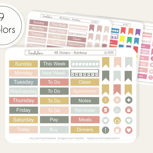 Daily Task Stickers - Etsy